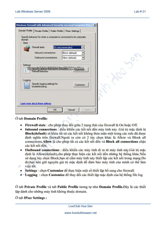 Lab 21 windows firewall with advanced security | PDF