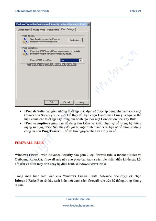 Lab 21 windows firewall with advanced security | PDF