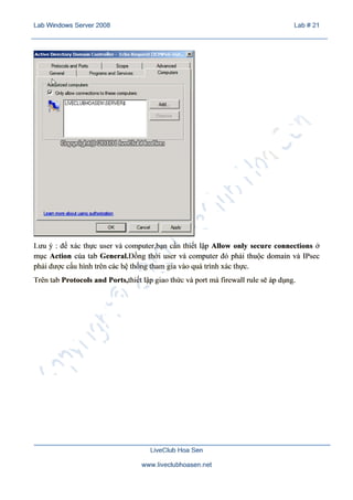 Lab 21 windows firewall with advanced security | PDF