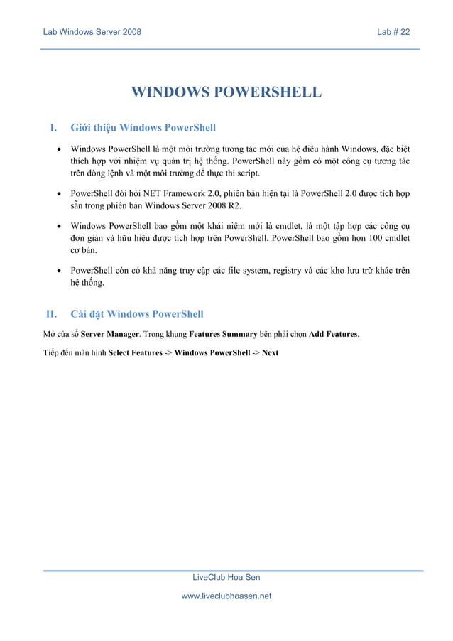 Lab 22 windows power shell | PDF