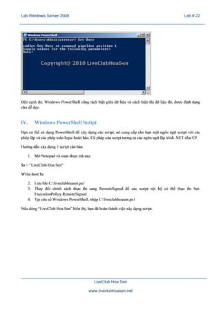 Lab 22 windows power shell | PDF