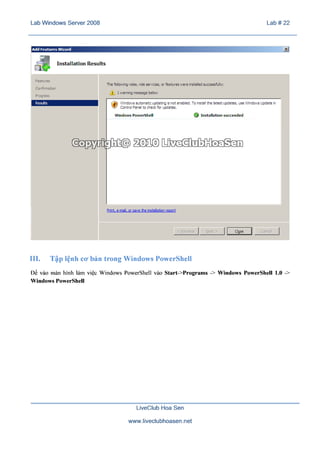 Lab 22 windows power shell | PDF