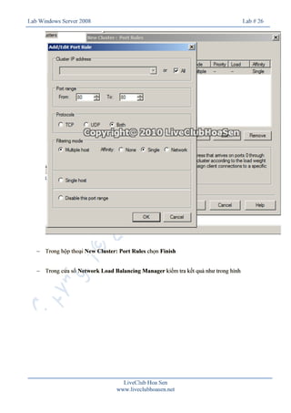 Lab 26 netwok load balancing | PDF