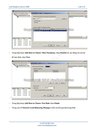 Lab 26 netwok load balancing | PDF