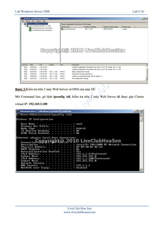 Lab 26 netwok load balancing | PDF