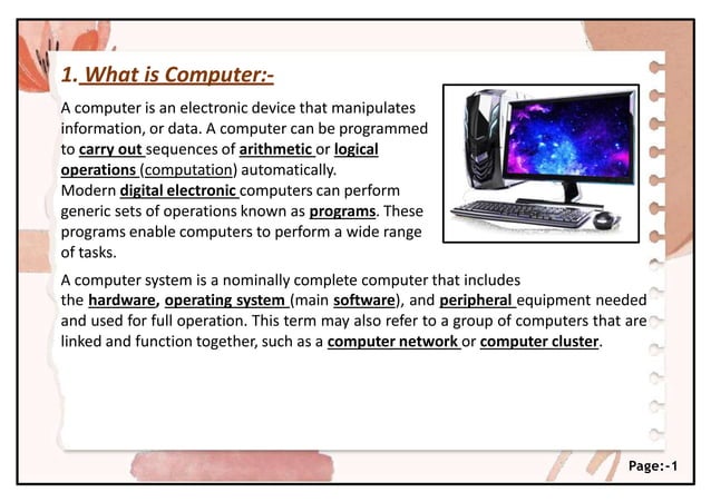 Fundamentals of Computers and Operating System(OS) | PPTX | Operating ...