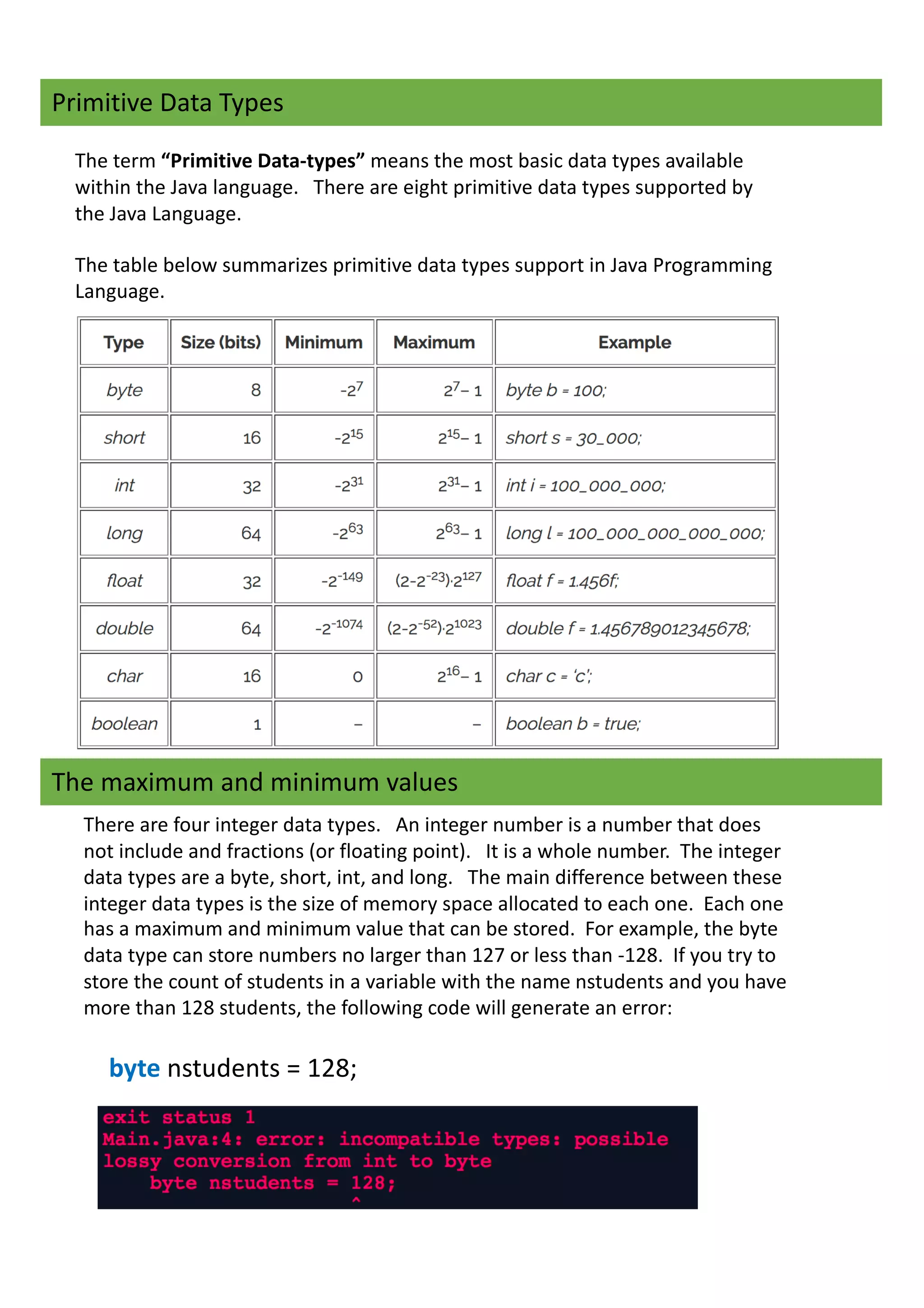 CIS 1403 Lab 2- Data Types and Variables | PDF