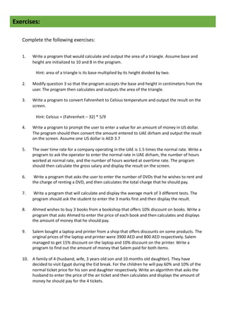 CIS 1403 Lab 2- Data Types and Variables | PDF