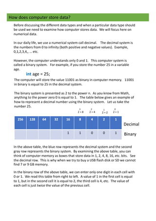 CIS 1403 Lab 2- Data Types and Variables | PDF