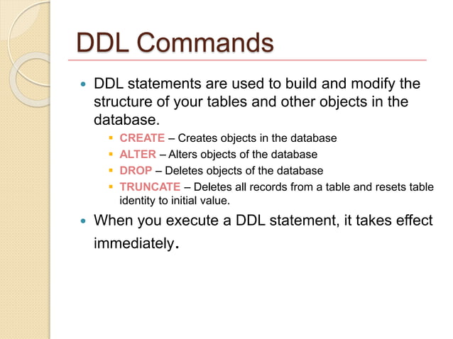 Lab2 ddl commands | PPT