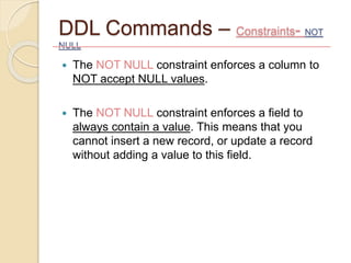 Lab2 ddl commands | PPT
