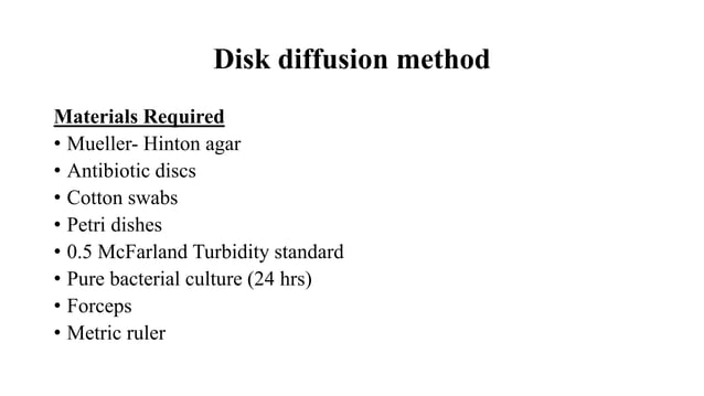 Lab 2 disk diffusion testing | PPTX | Infectious Diseases | Diseases ...