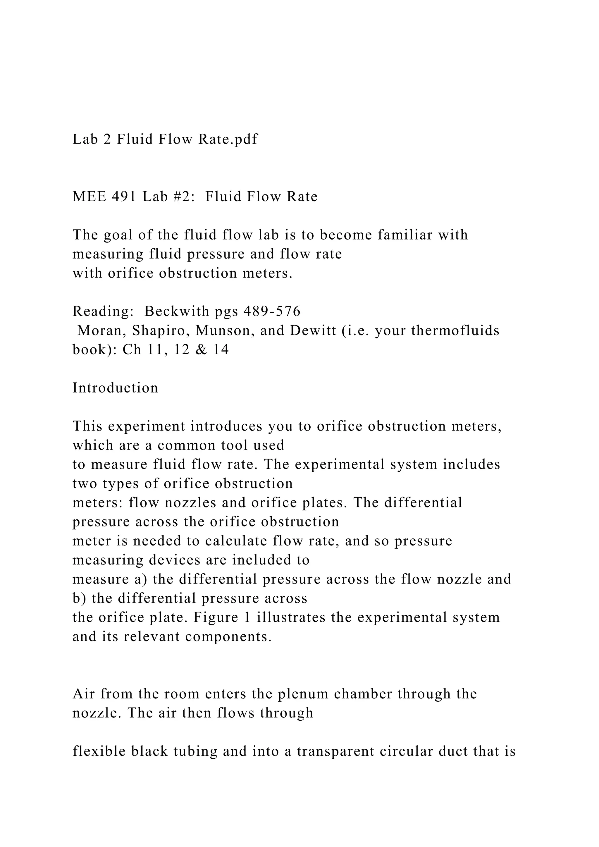 Lab 2 Fluid Flow Rate.pdfMEE 491 Lab #2 Fluid Flow Rate .docx