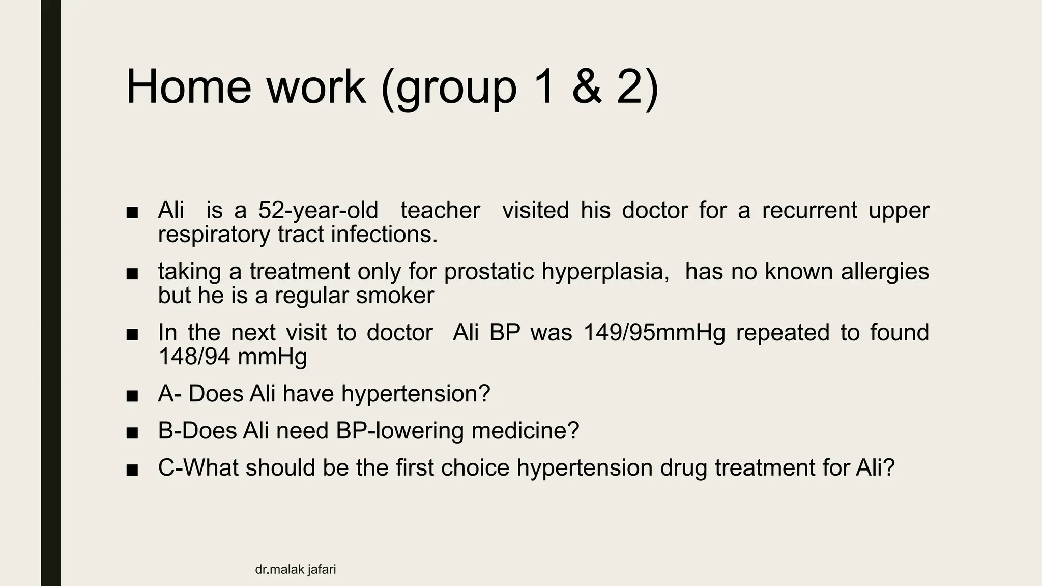 hypertension demonstration pharmacology.pptx | Heart and Cardiovascular Diseases | Diseases and ...
