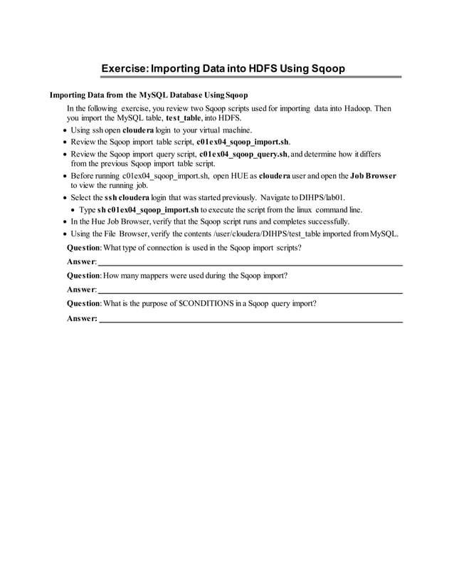 LAB2 Importing Data into HDFS Using Sqoop.docx