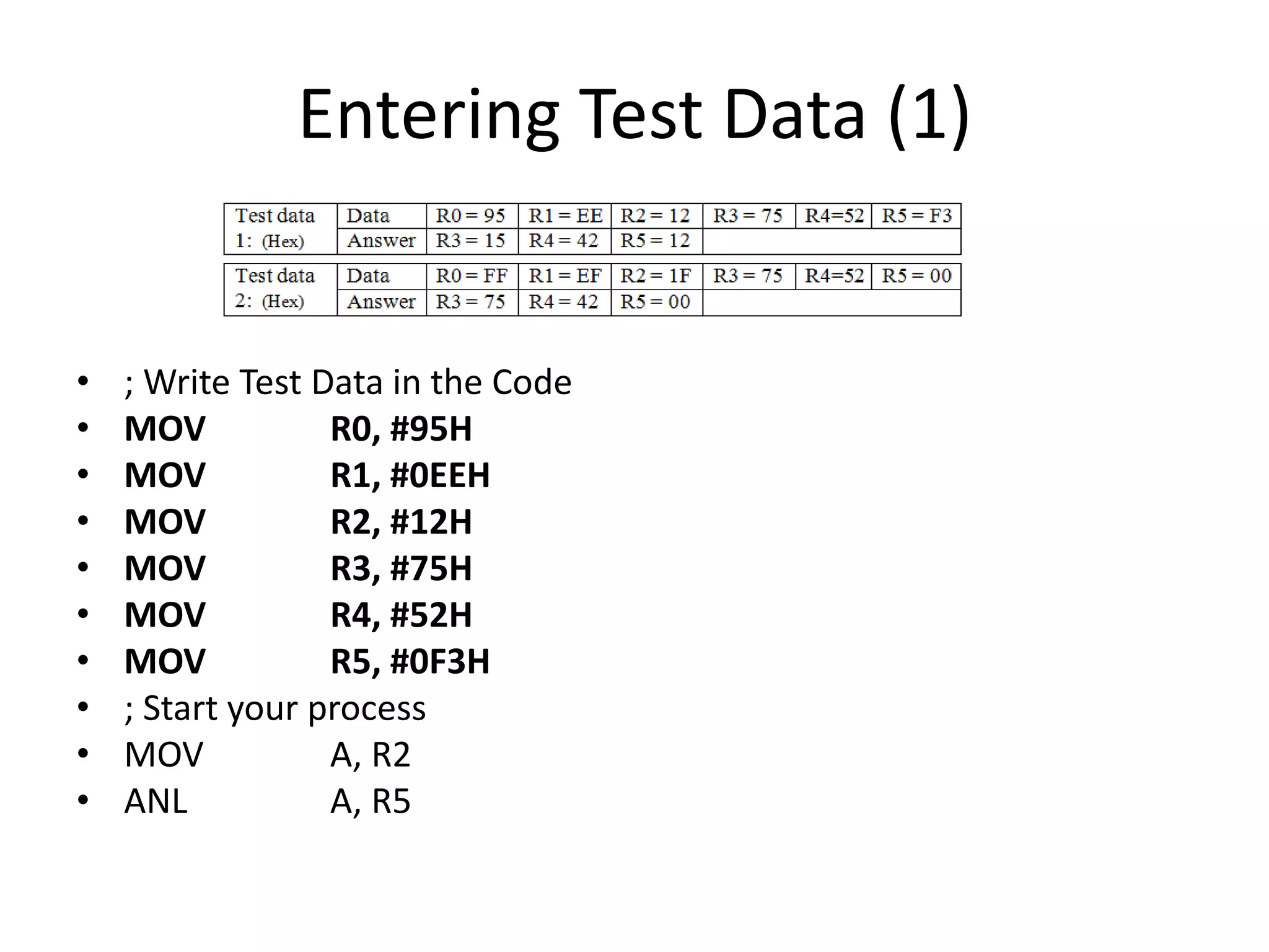 Microprocessor Laboratory 2: Logical instructions | PPT