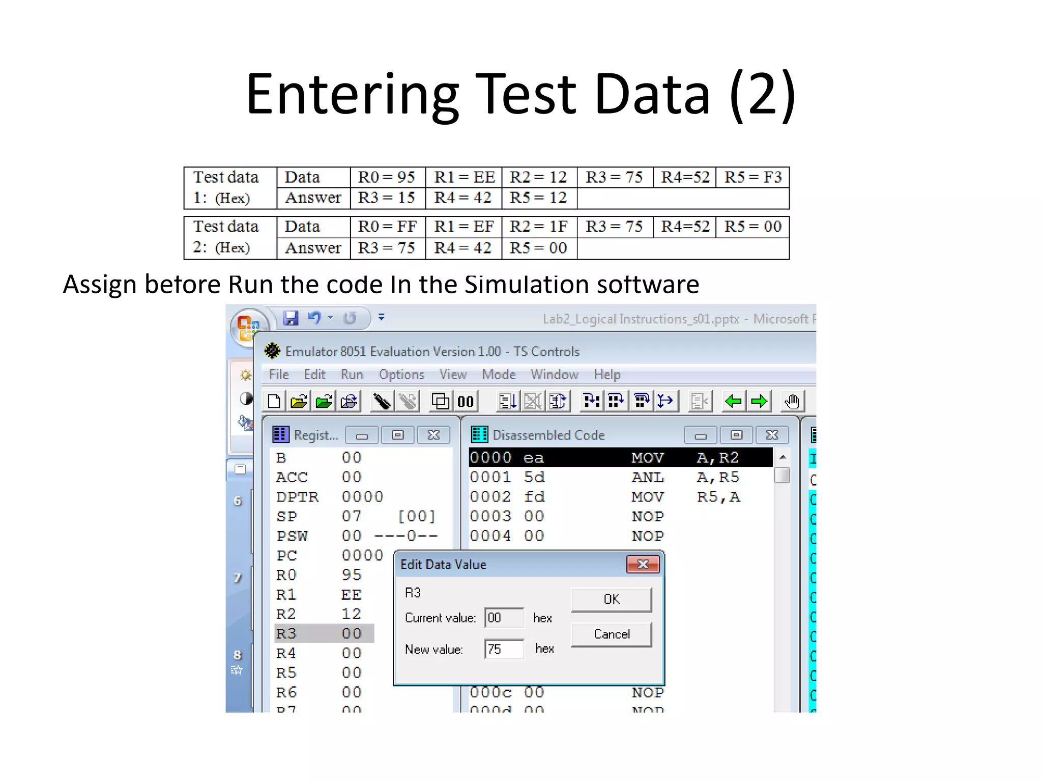 Microprocessor Laboratory 2: Logical instructions | PPT