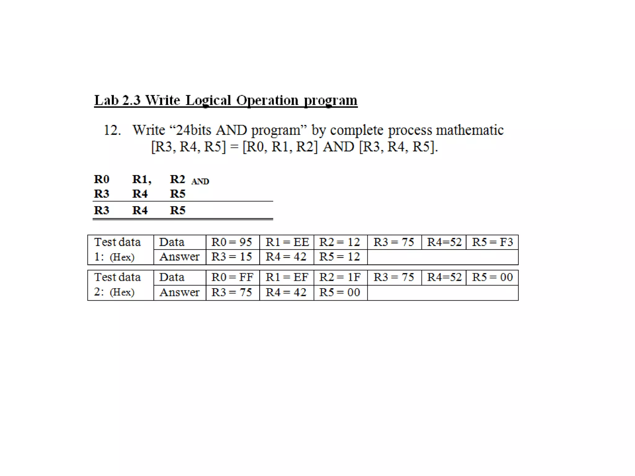Microprocessor Laboratory 2: Logical instructions | PPT