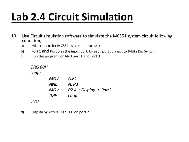Microprocessor Laboratory 2: Logical instructions | PPT