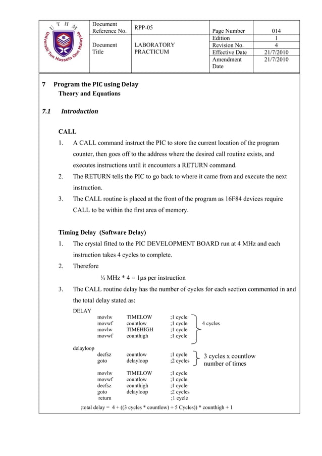 Lab 2 microcontroller | PDF