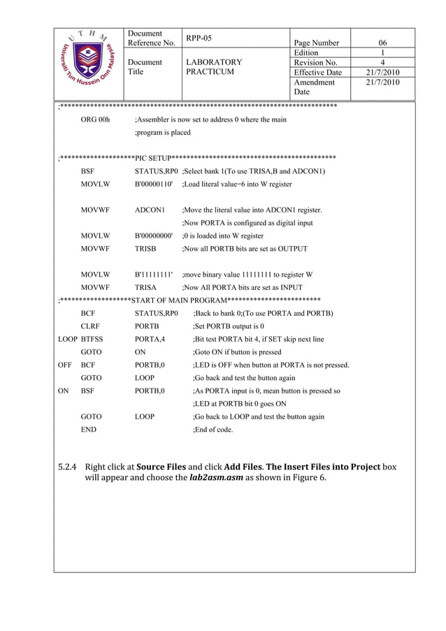 Lab 2 microcontroller | PDF