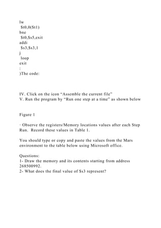 Lab 2 –MIPS Assembly languageProgramming with MARS IDEDecisi.docx
