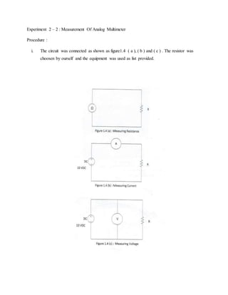 Lab 2 multimeter | DOCX