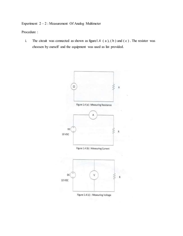 Lab 2 multimeter | DOCX
