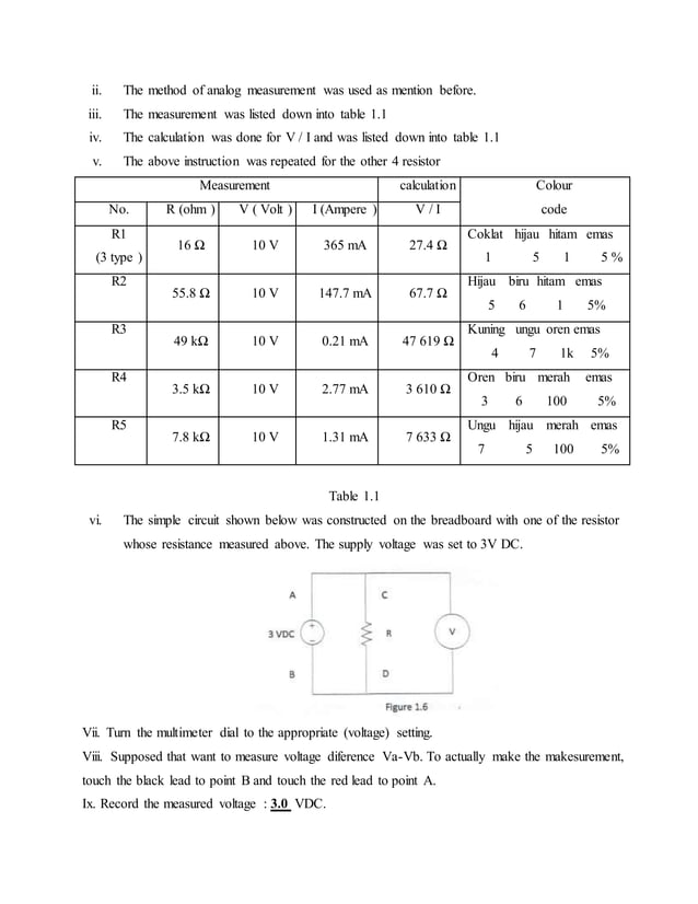 Lab 2 multimeter | DOCX