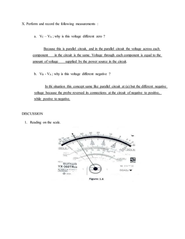 Lab 2 multimeter | DOCX