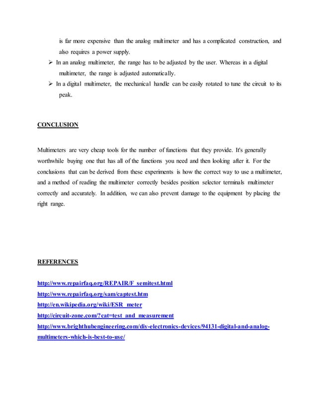 Lab 2 multimeter | DOCX