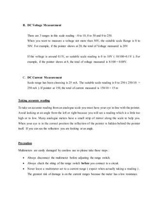 Lab 2 multimeter | PDF
