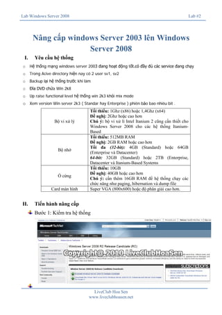 Lab 2 nâng cấp windows server 2003 lên windows server 2008 .pdf