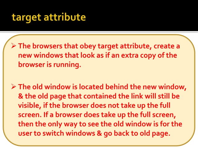 Links in Html | PPTX
