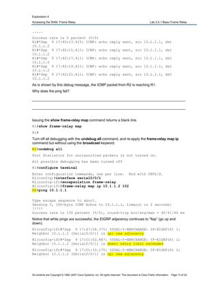 Lab 3.5.1 basic frame relay | PDF