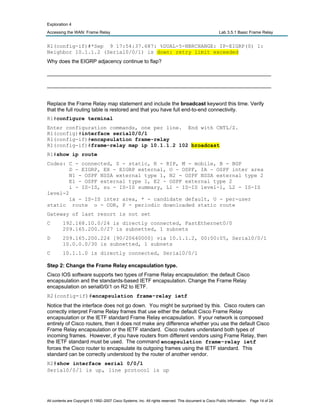 Lab 3.5.1 basic frame relay | PDF