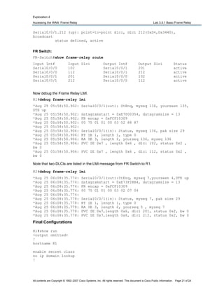 Lab 3.5.1 basic frame relay | PDF
