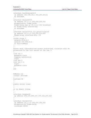 Lab 3.5.1 basic frame relay | PDF