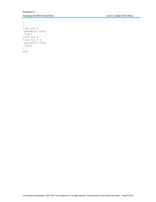 Lab 3.5.1 basic frame relay | PDF