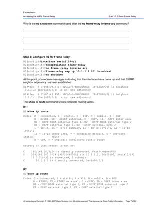 Lab 3.5.1 basic frame relay | PDF