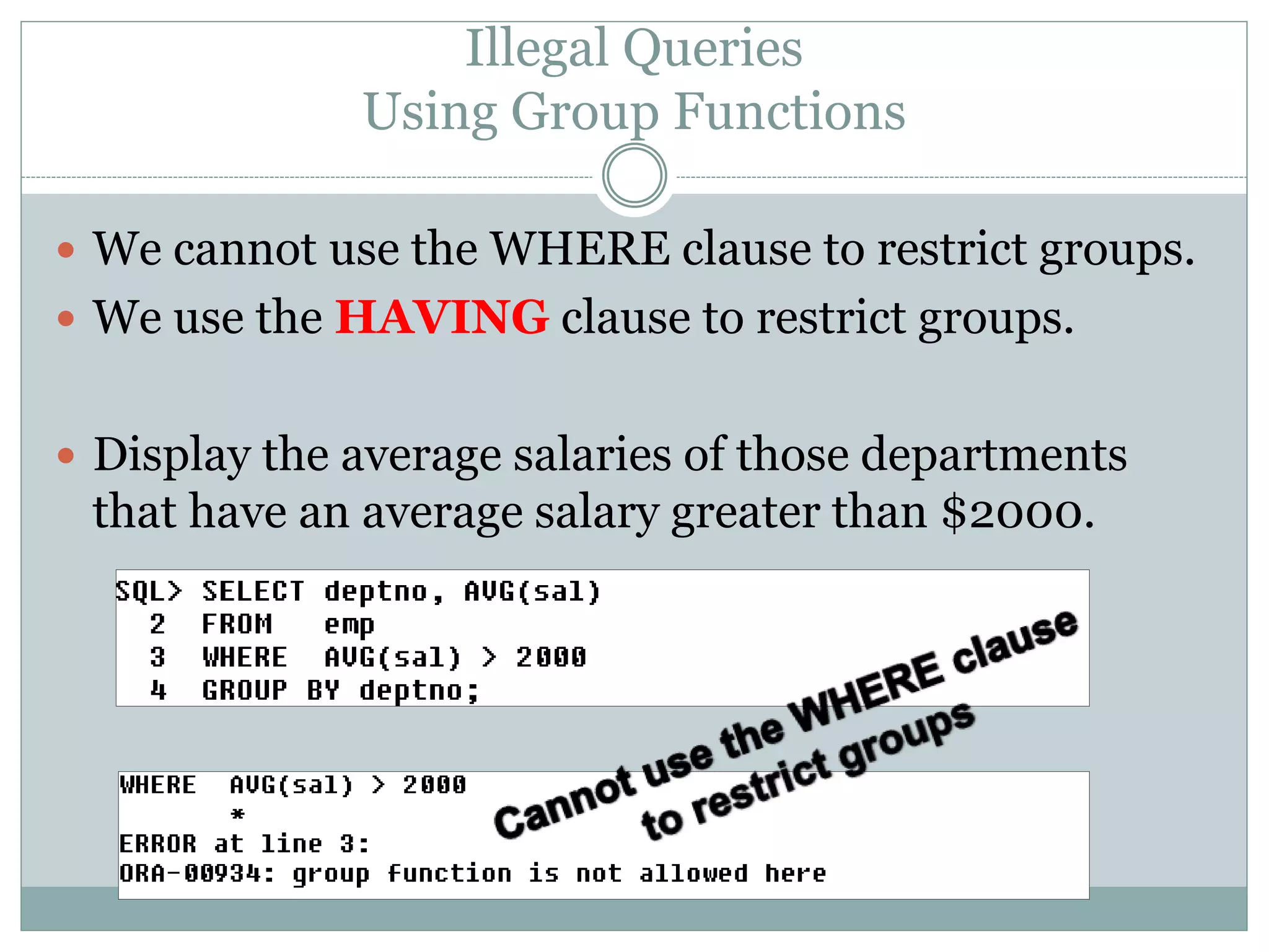 Lab3 aggregating data | PPTX