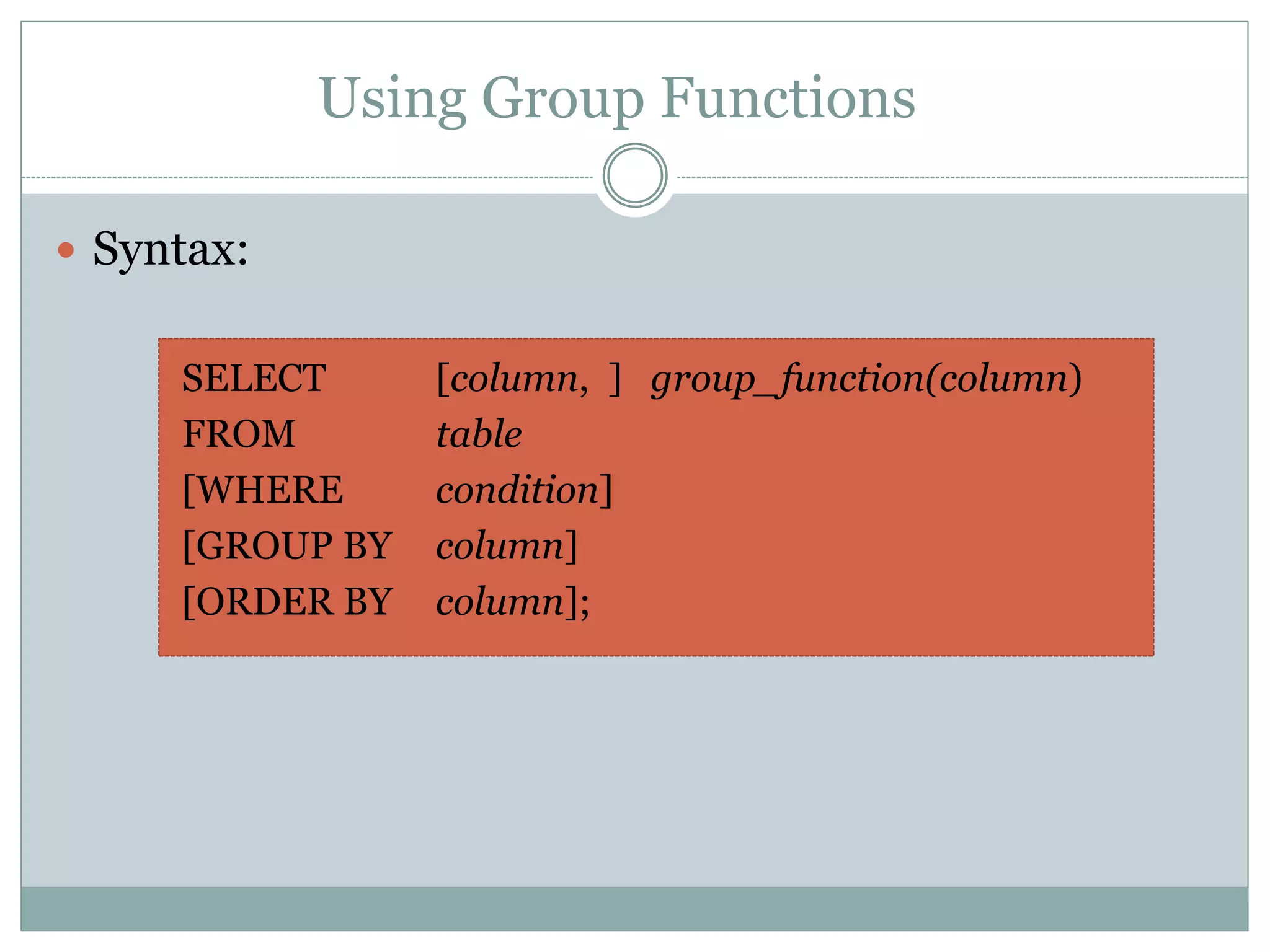 Lab3 aggregating data | PPTX