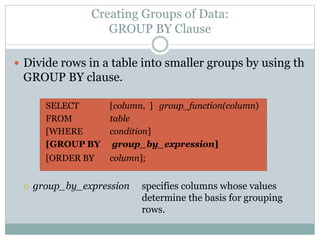 Lab3 aggregating data | PPTX