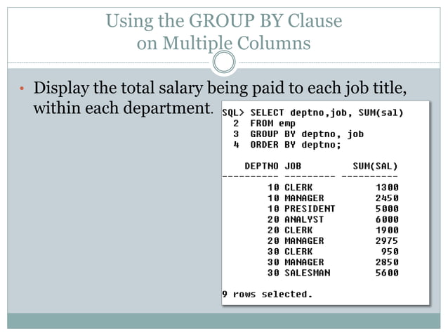 Lab3 aggregating data | PPTX