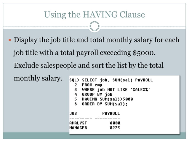 Lab3 aggregating data | PPTX