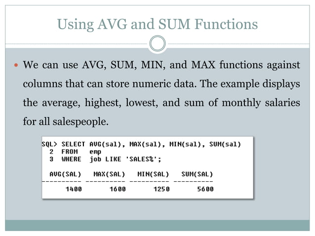 Lab3 aggregating data | PPTX