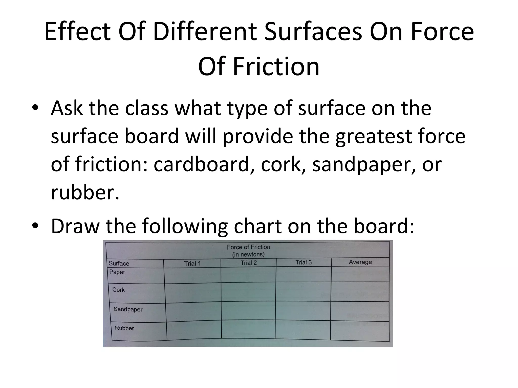 Lab 3-7th Grade: Part 2- friction | PPT