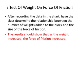 Lab 3-7th Grade: Part 2- friction | PPT