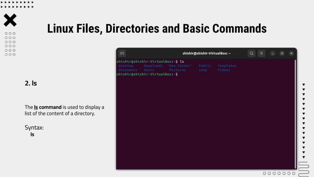 Lab 3 Linux Files Directories And Basic Commandspptx Operating Systems Computer Software