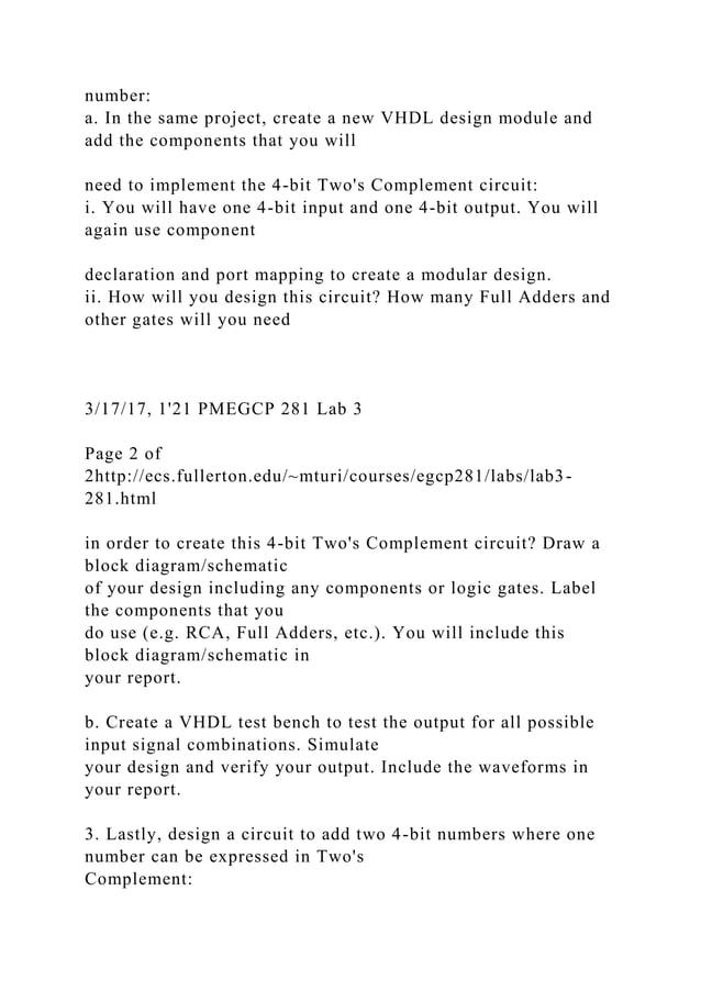 Lab 3 Cover SheetNameAdders and Two’s ComplementDateGrade .docx
